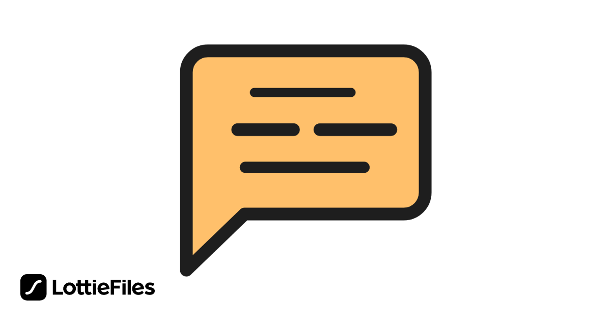 Free Yellow Comment Animation by Paul Walczak | LottieFiles