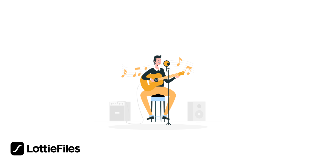 Free Singing Musician Animation by Tushar Vaskar | LottieFiles