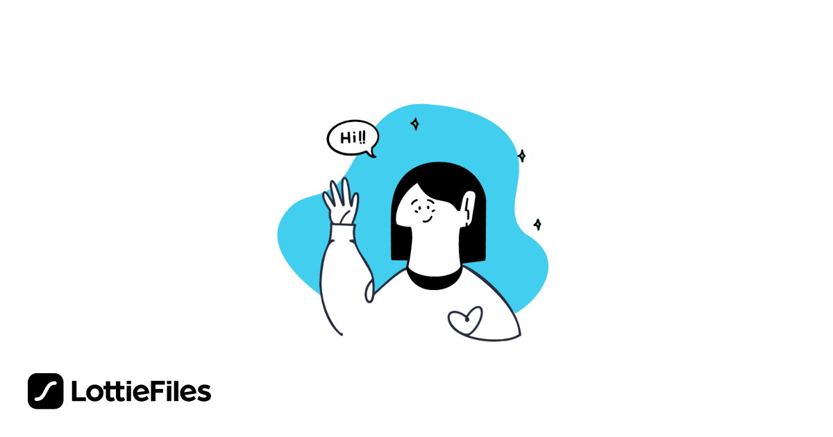 Free girl say hi Animation by Solitudinem | LottieFiles