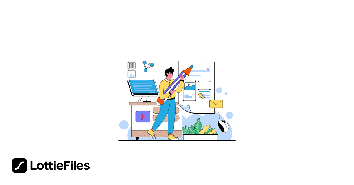 Free Data and content writing male Animation by Faisal | LottieFiles