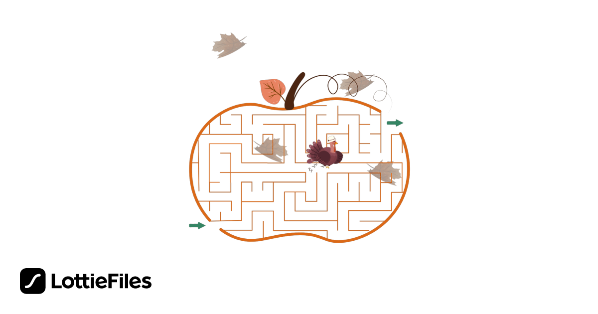 Free Turkey run in the thanksgiving pumpkin maze Animation by Tanjil ...