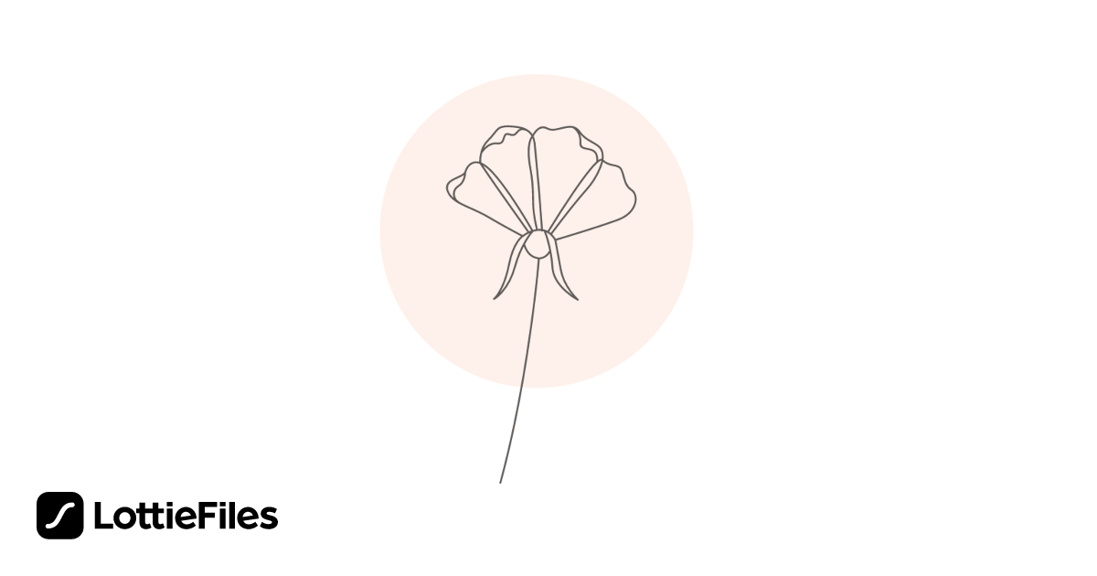 Free Single simple flower Animation by Kyle Tole | LottieFiles