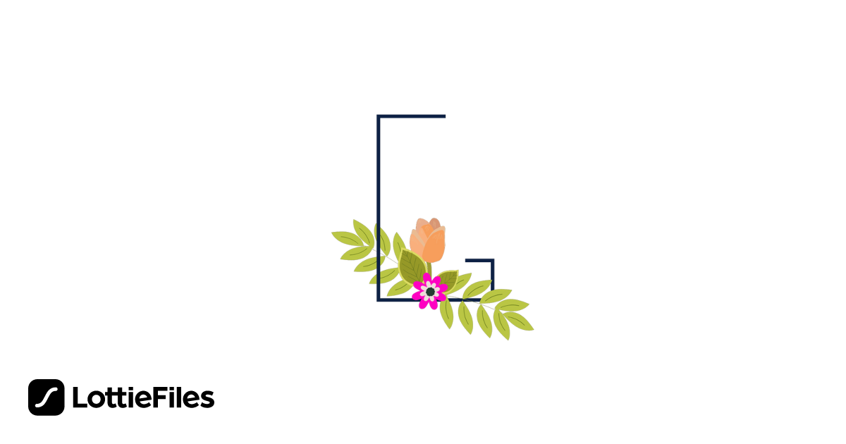 Free E Flower alphabet Lottie JSON animation Animation by Weblodge ...