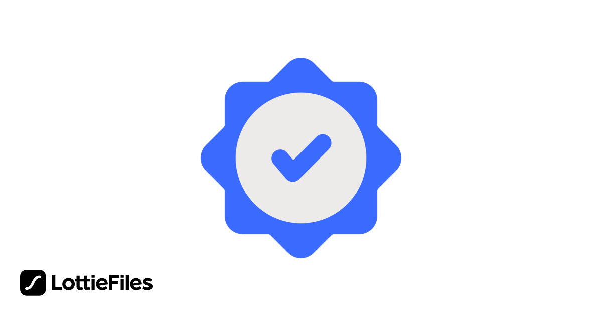Free Verified Blue Animation by Raff | LottieFiles