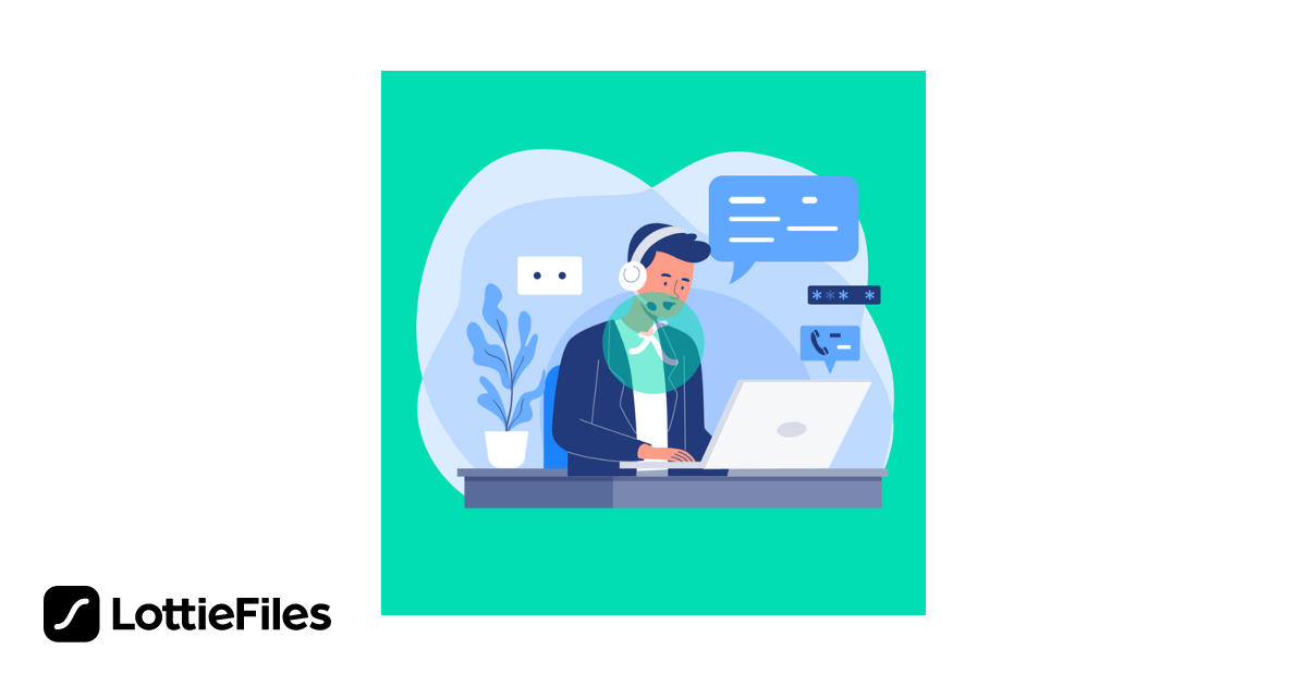 Free Call center Lottie JSON animation Animation by Weblodge | LottieFiles