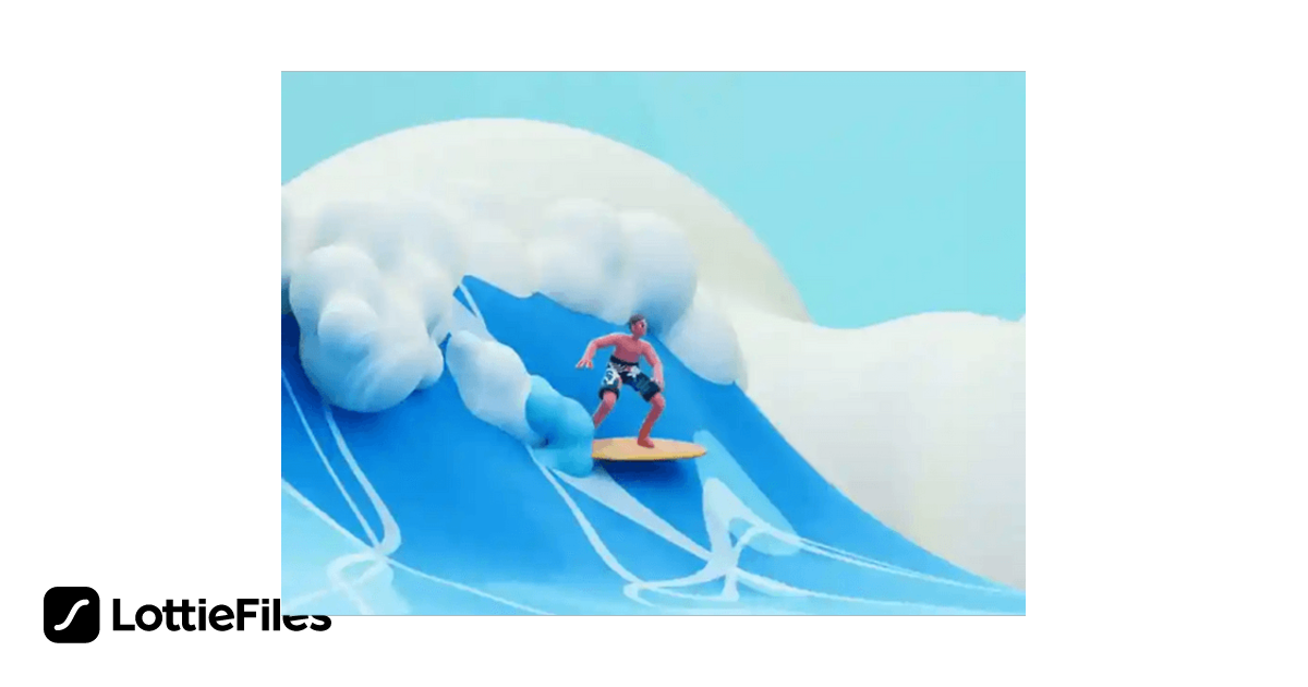 Free 3D Summer Surfing Animation by Irfan | LottieFiles