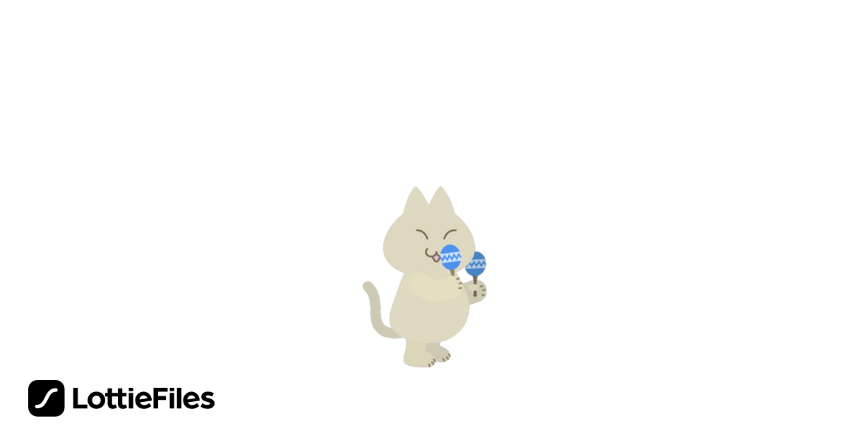 Free maracas cat Animation by | LottieFiles