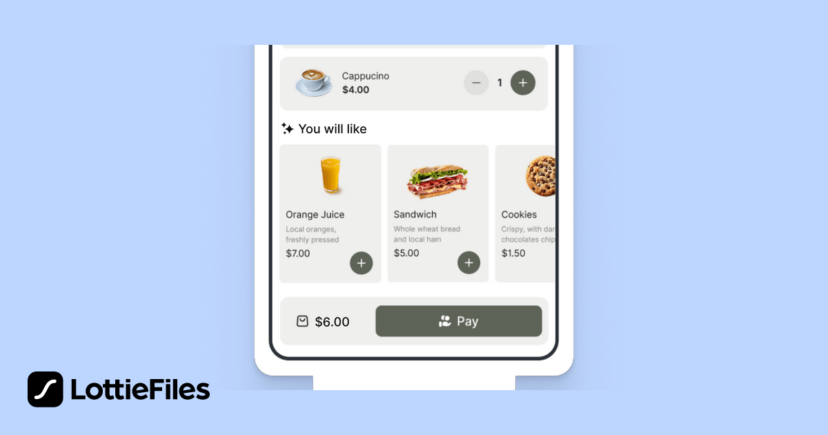 Free Kiosk Ai Upselling Feature Animation by Panna | LottieFiles