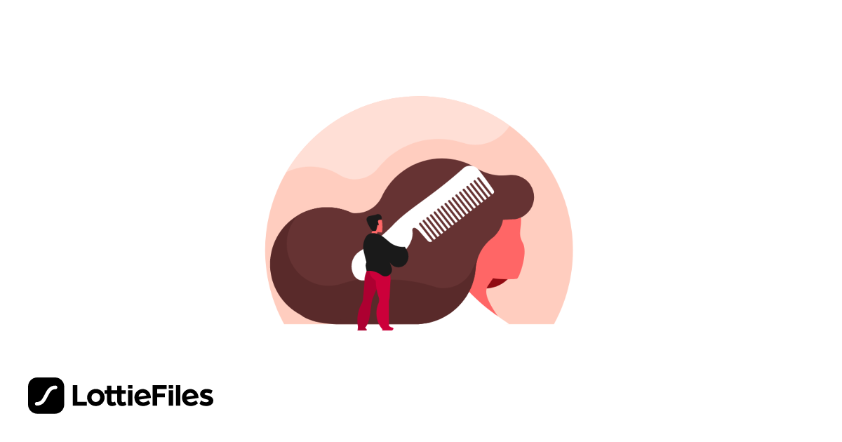 Free Hairdresser combing hair Animation by Suhayra Sarwar | LottieFiles