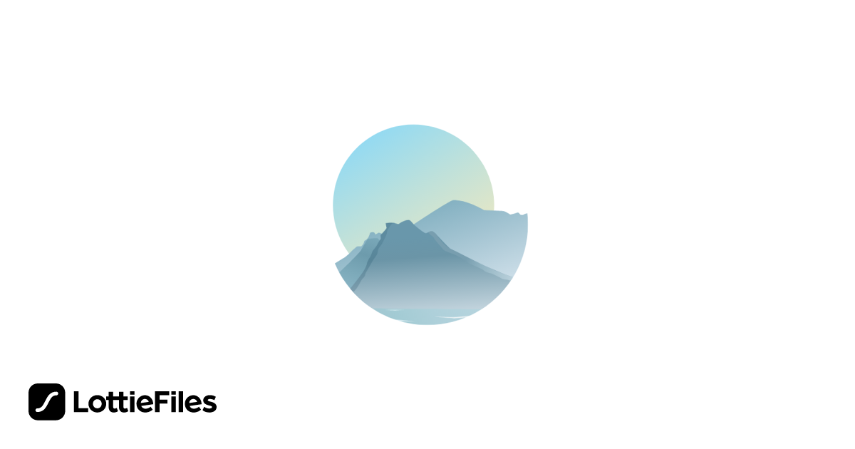 Free Mountain With Sun Animation by ARECHEN | LottieFiles