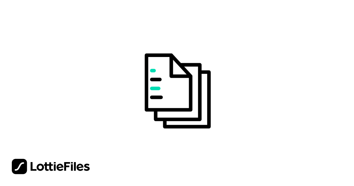 Free Document icon Lottie JSON animation Animation by Weblodge ...