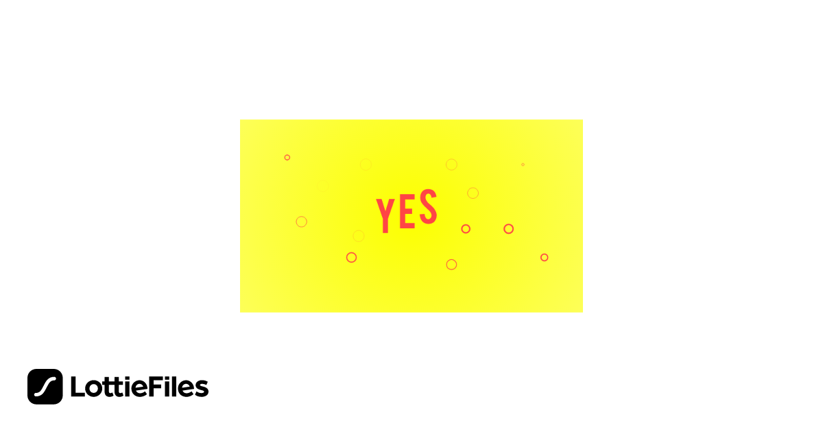 Free Text Animation (YES) Animation by Zulqurnain | LottieFiles