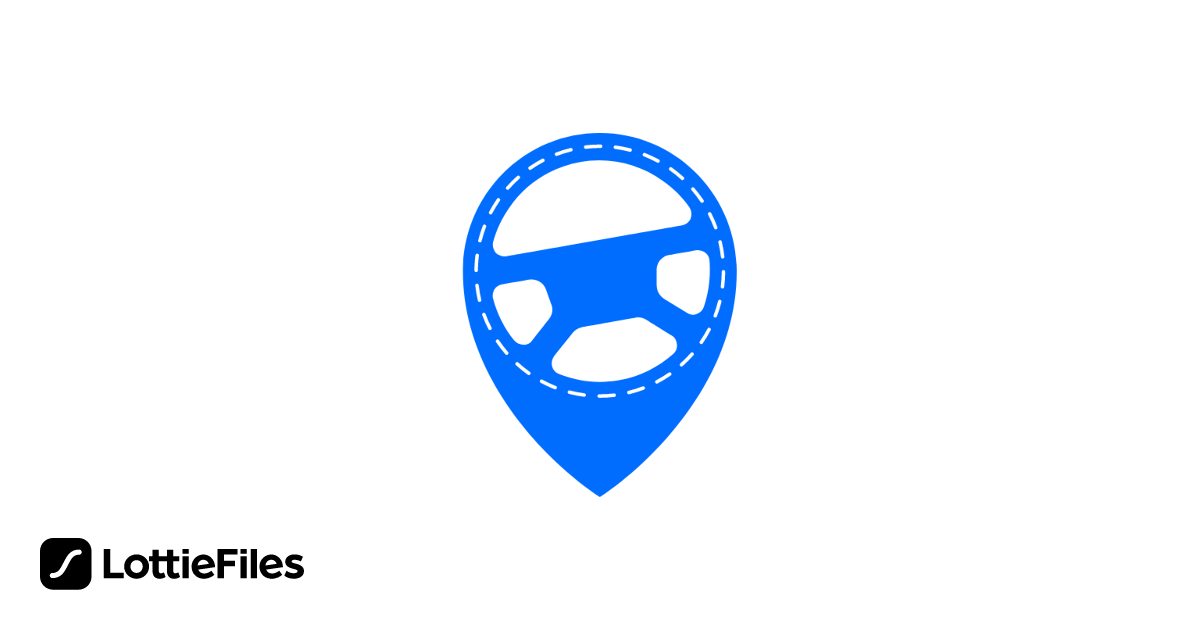 Free Driver steering wheel car map road location marker sign preloader ...