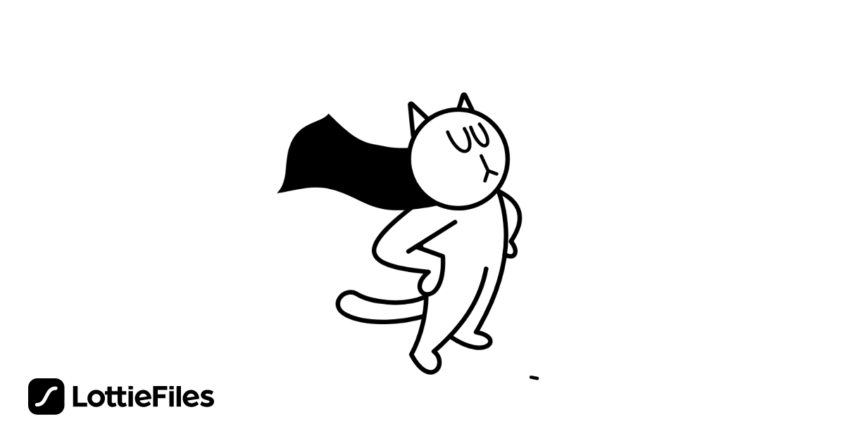 Free Cat Hero Animation by Stefan Lamprecht | LottieFiles