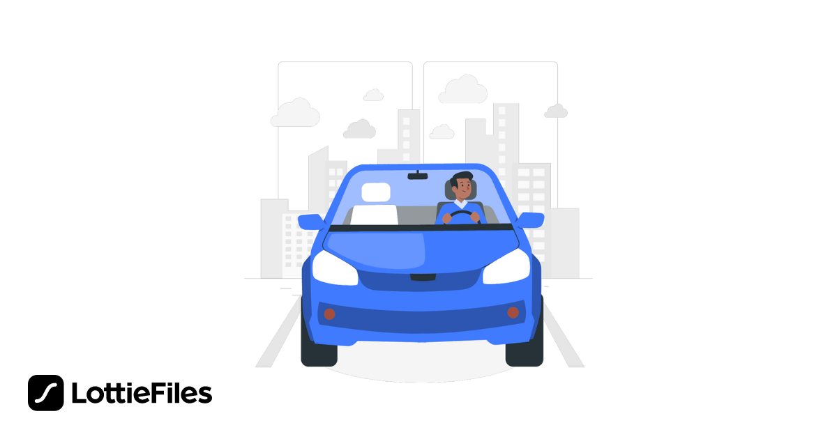 Free Driving car Lottie JSON animation Animation by Weblodge | LottieFiles