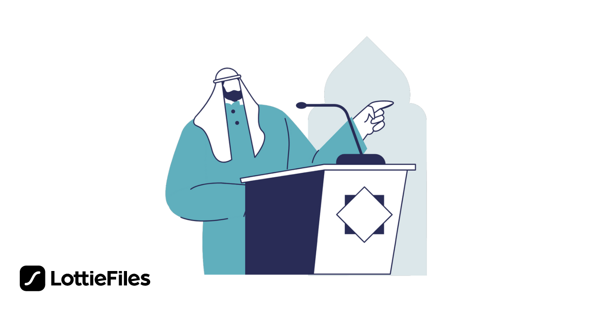 Free Islamic Talking Imam Animation by Abdul Latif | LottieFiles