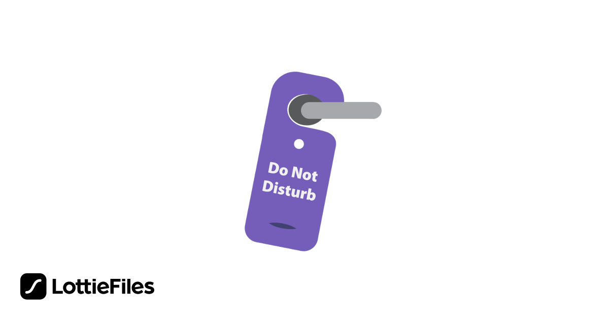 Free Do Not Disturb Animation | Lottie JSON Animation by Zen | LottieFiles