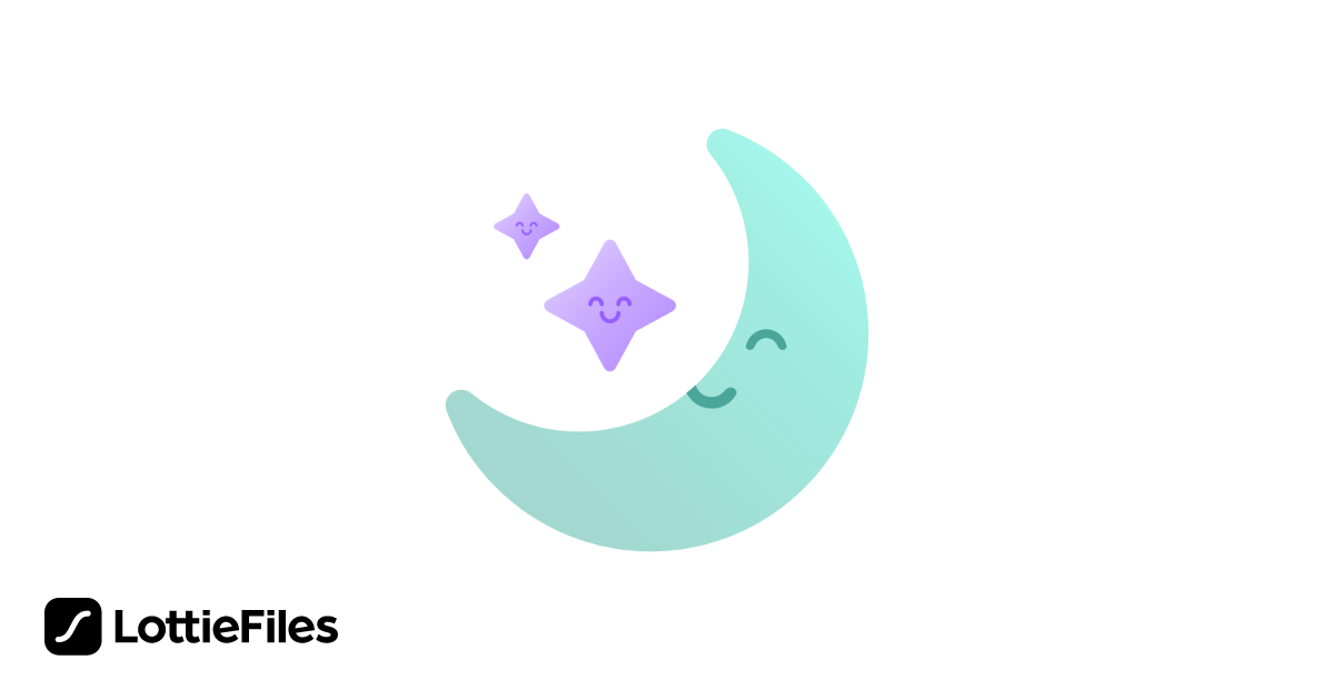 Free Moon and stars Animation by Сергей Лаптев | LottieFiles