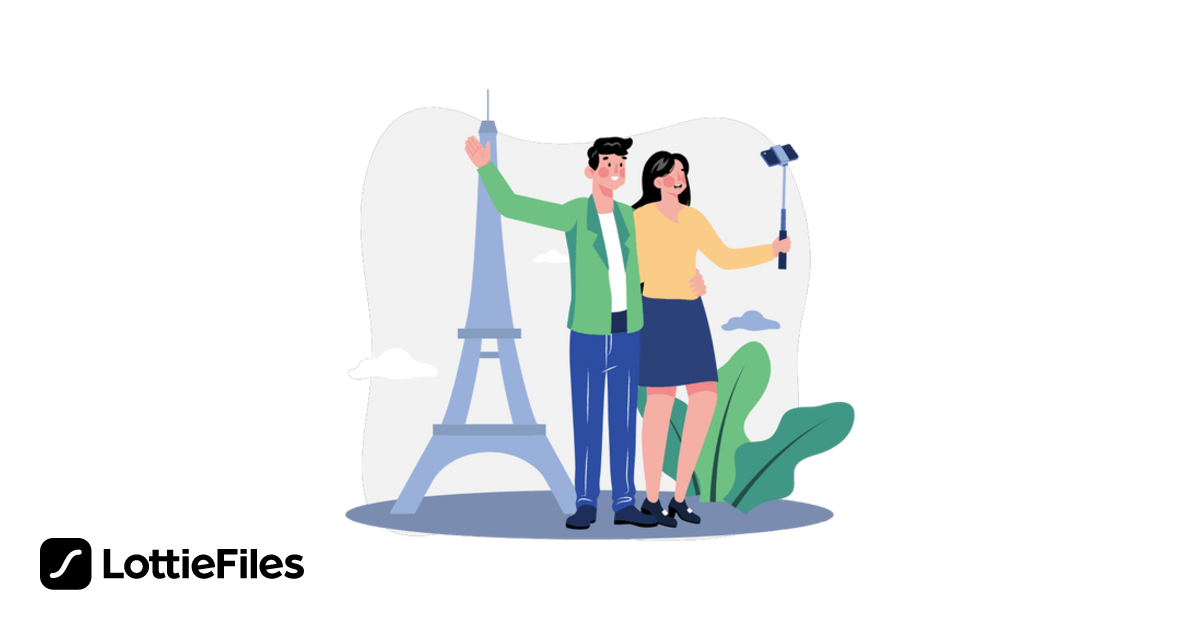 Free Couple Taking A Selfie Animation by Bilal | LottieFiles