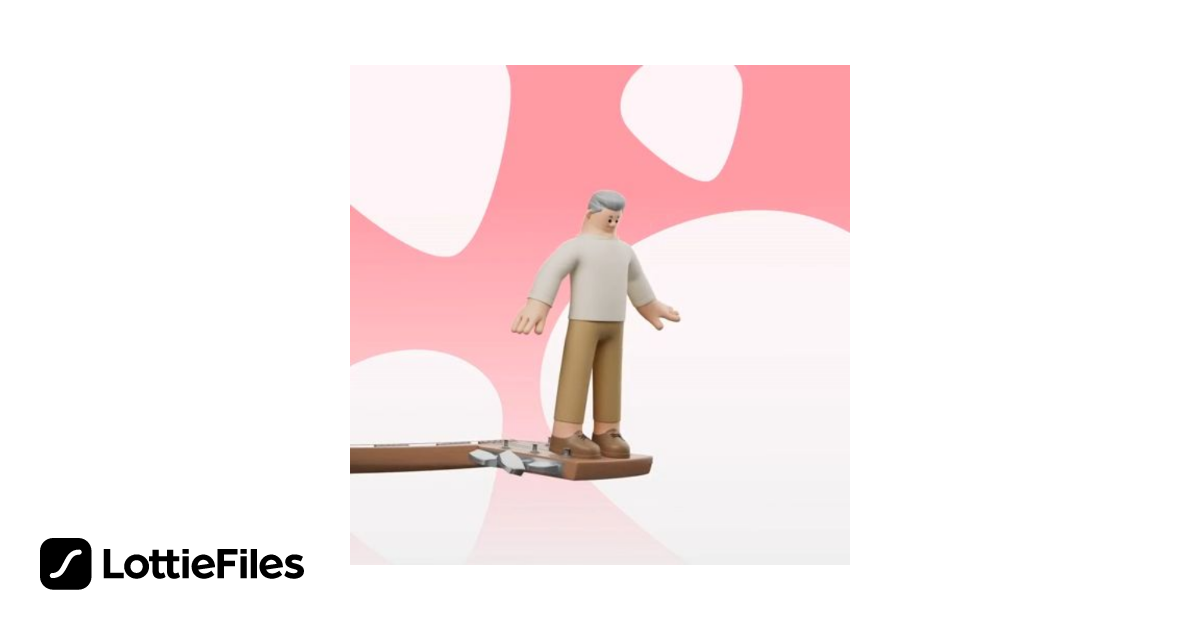 Free 3D Character Jumping from Edge Animation by Irfan | LottieFiles