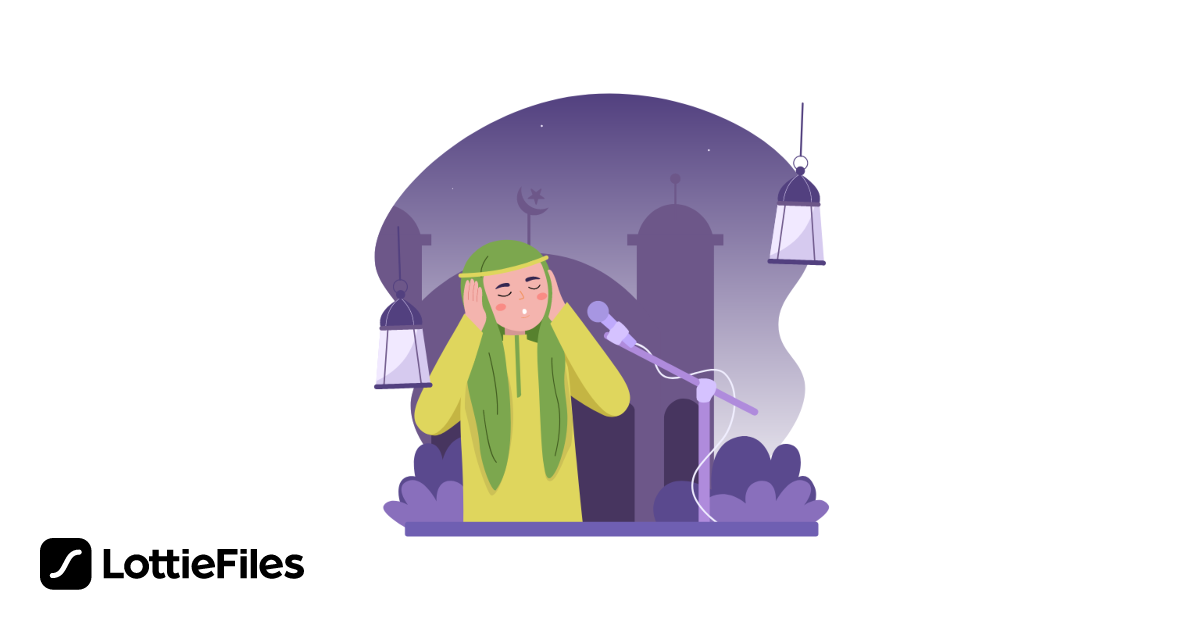 Free Muslim man makes Adzan Animation by Abdul Latif | LottieFiles