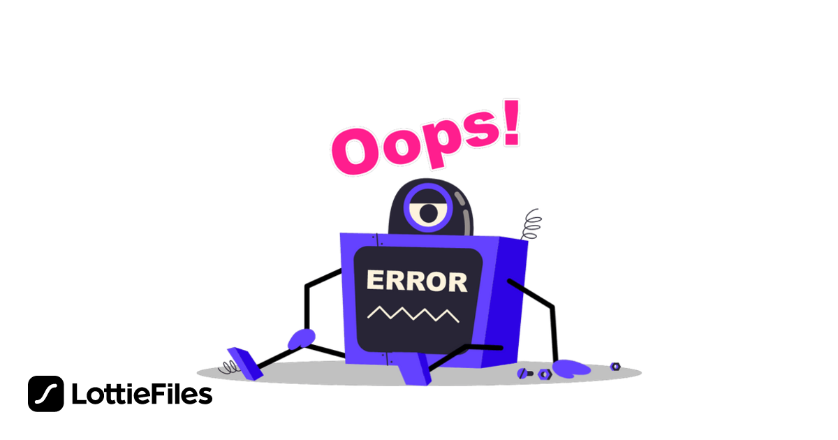 Free Robot Error Sticker Animation by Brian | LottieFiles