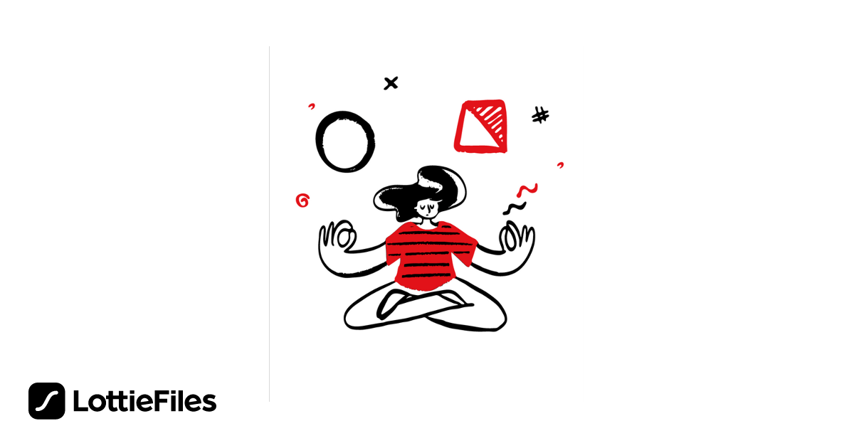 Free Zen floating lady Animation by Andrea | LottieFiles