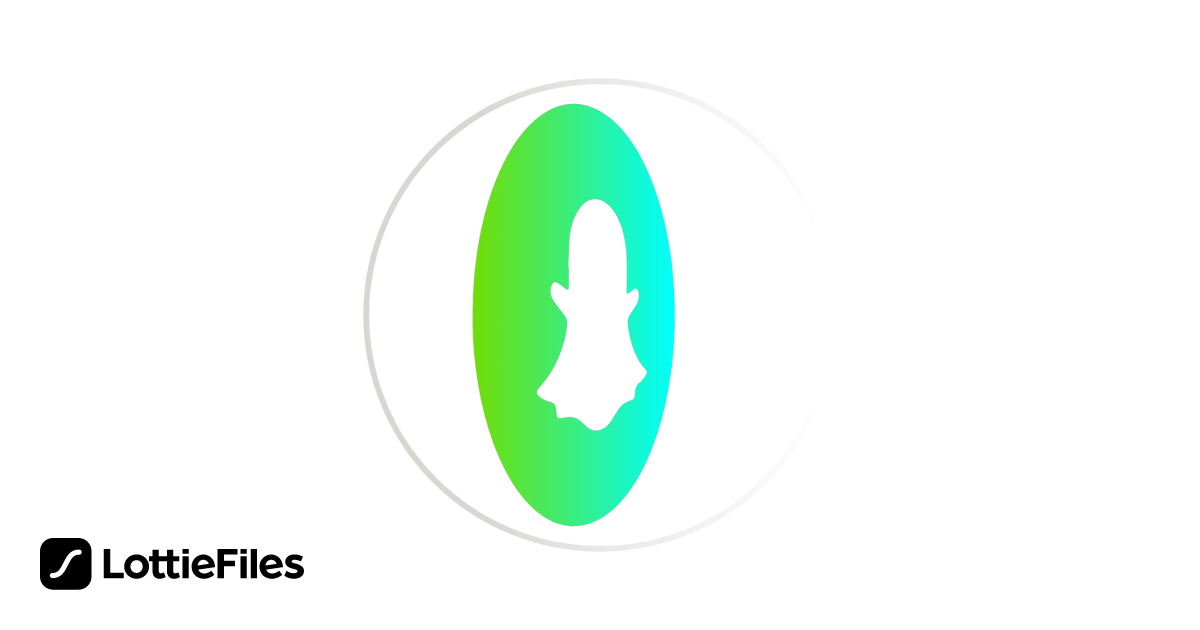 Free Snapchat gradient color 3D icon rotation Lottie JSON animation ...