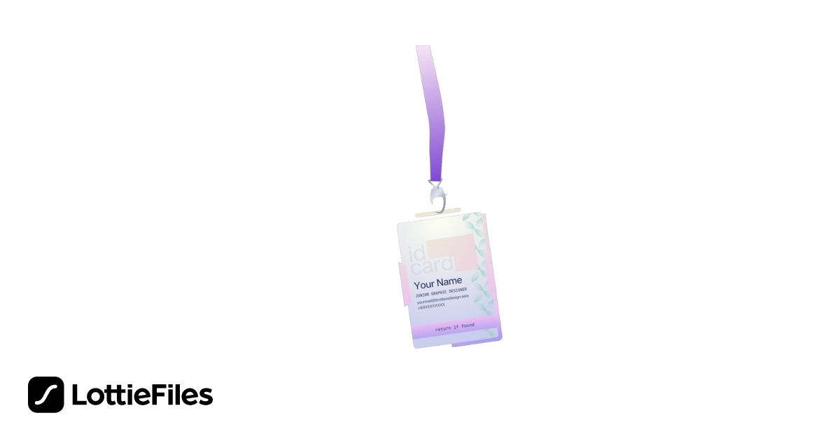 Free hanging id lanyard Animation by Limitless | LottieFiles