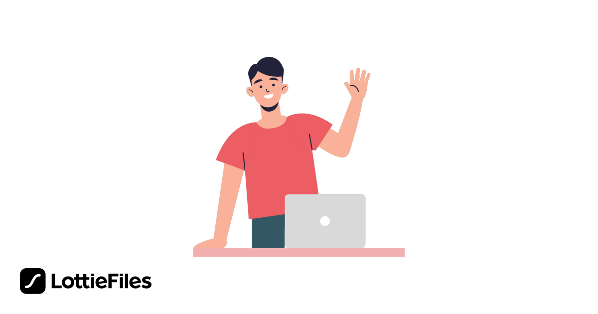 Free Guy waving happy Animation by Sonia | LottieFiles