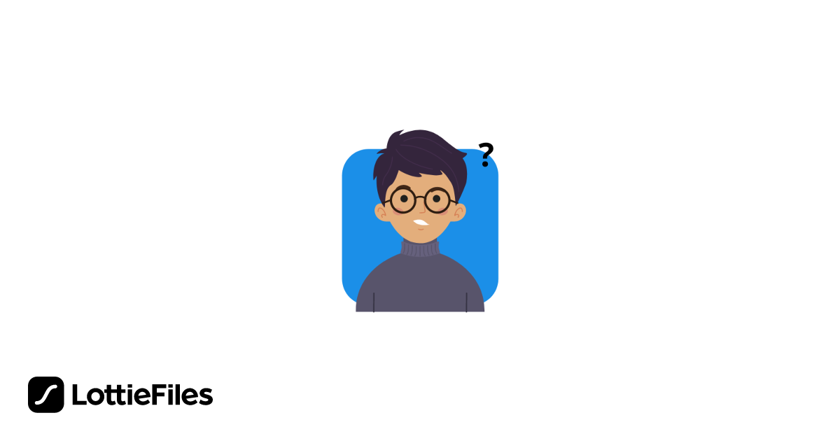 Free Man Confused (Blue Background) Animation by Eray | LottieFiles