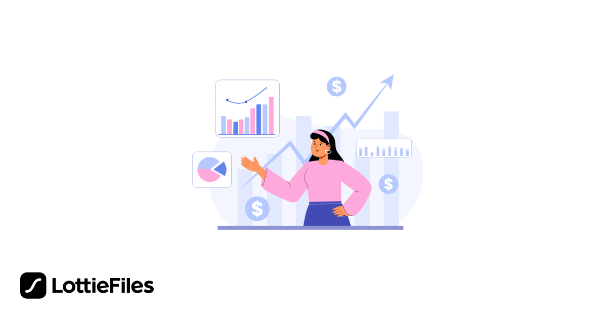 Free women explaining sales growth Animation by Aniee | LottieFiles