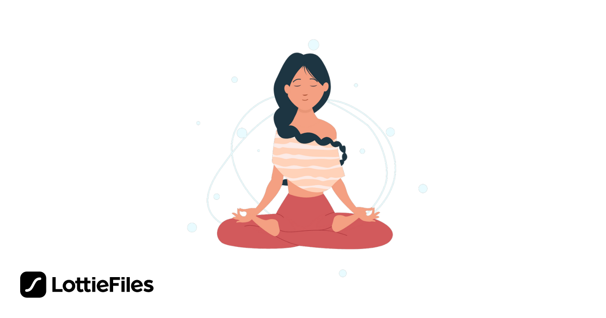 Free Meditating Relaxed Woman Animation by Priyanshu | LottieFiles