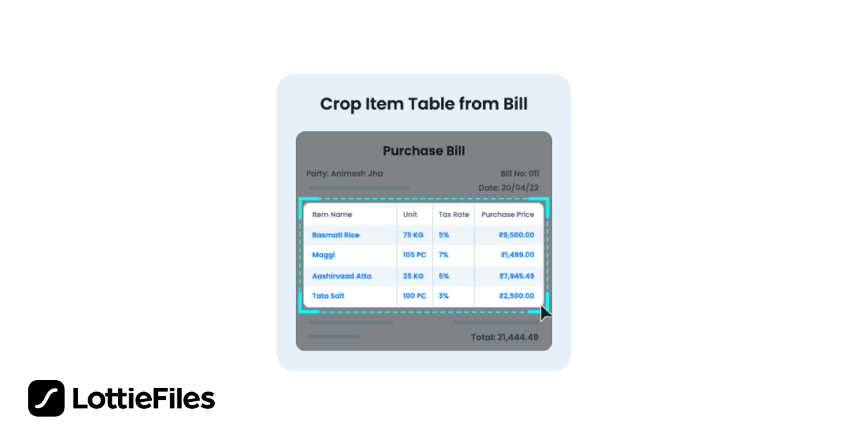 Free Crop Table Animation by Sumit | LottieFiles