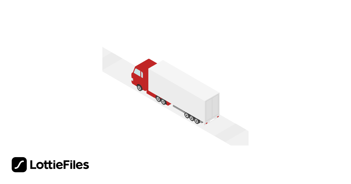 Free Red truck driving Animation by Elizabeth | LottieFiles