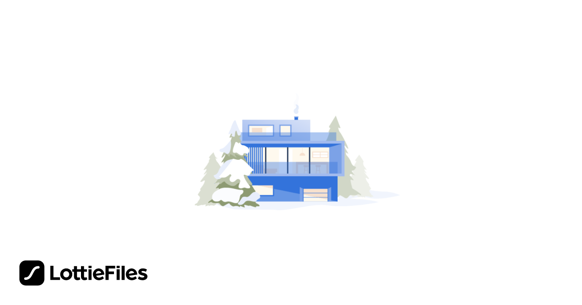 Free Winter House Animation by Léa Poisson | LottieFiles