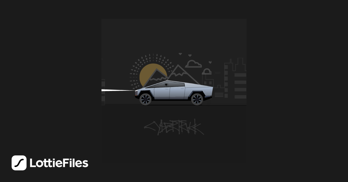 Free Tesla Cybertruck Animation by LottieFiles | LottieFiles