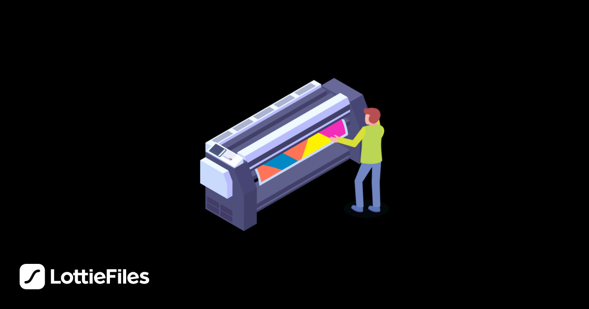 Free Man printing flex Animation by Xero Hub | LottieFiles