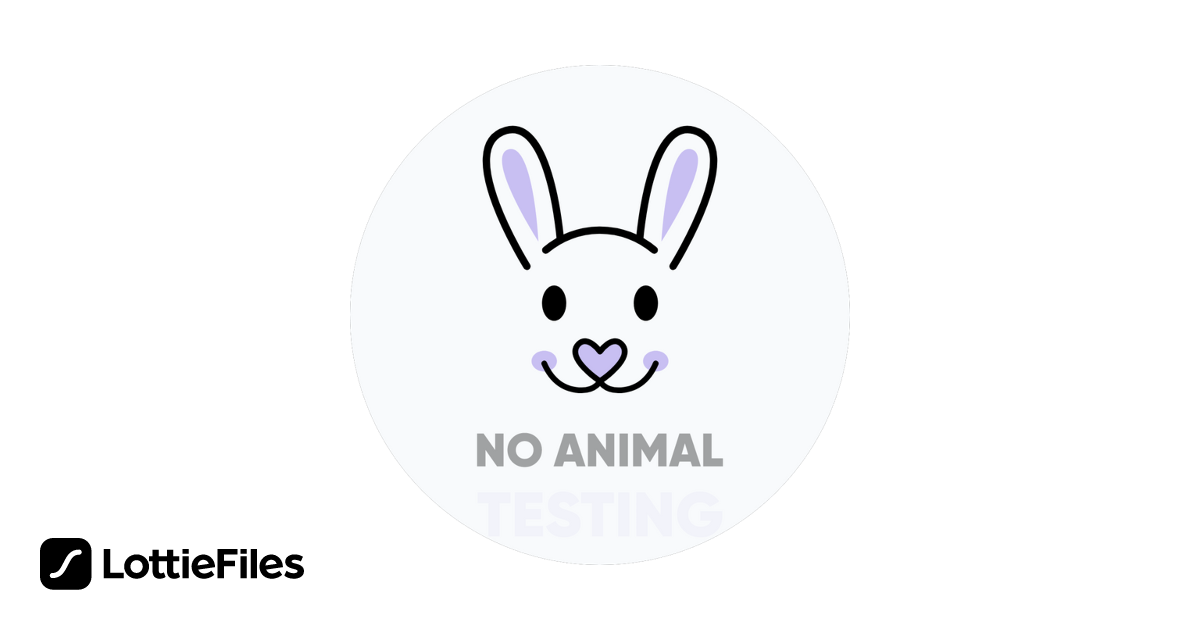 Free No Animal Testing Bunny Animation by Brian | LottieFiles