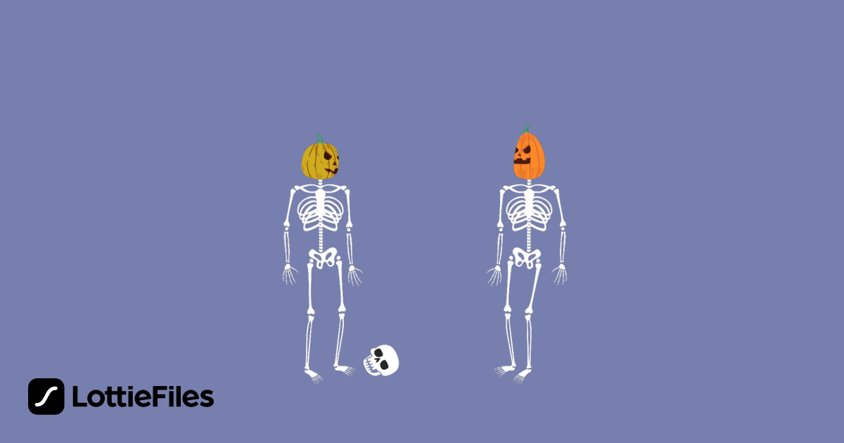 Free Skeleton Football Halloween Animation by Happy | LottieFiles