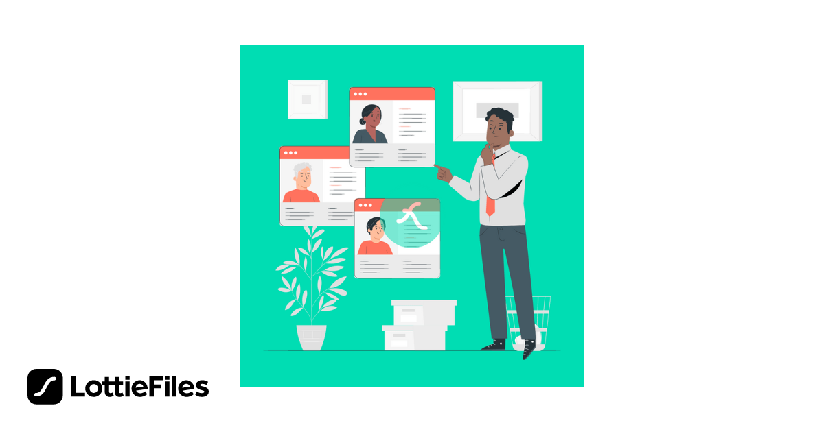 Free Profile Searching Lottie Json Animation Animation By Weblodge Lottiefiles