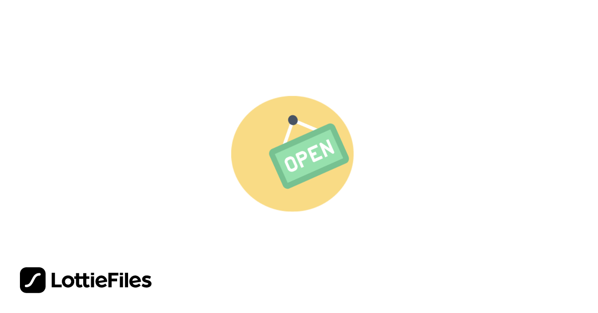Free Open Sign Animation by ii_Sukii. | LottieFiles