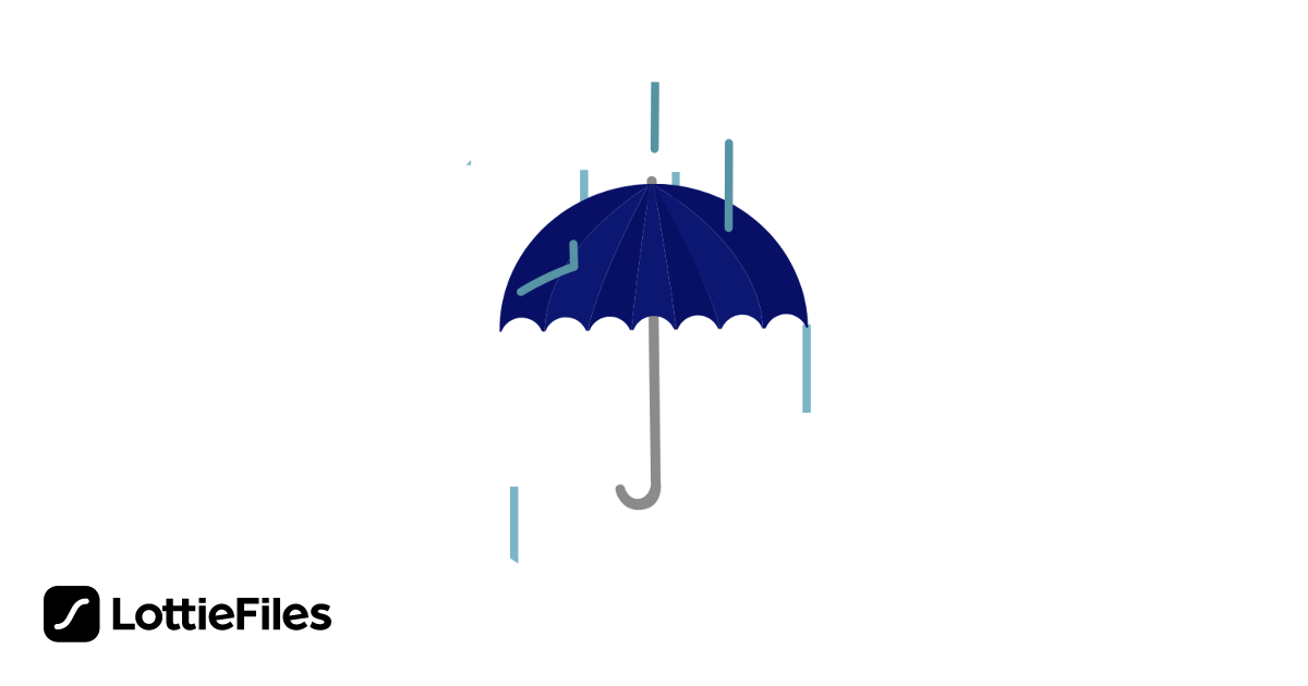Free Umbrella with rain Animation by Anna Plebanek | LottieFiles