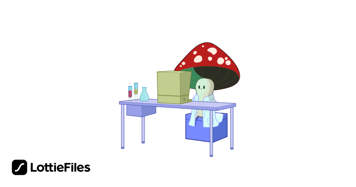 Free Micah Mushroom Computer Animation by Tom | LottieFiles