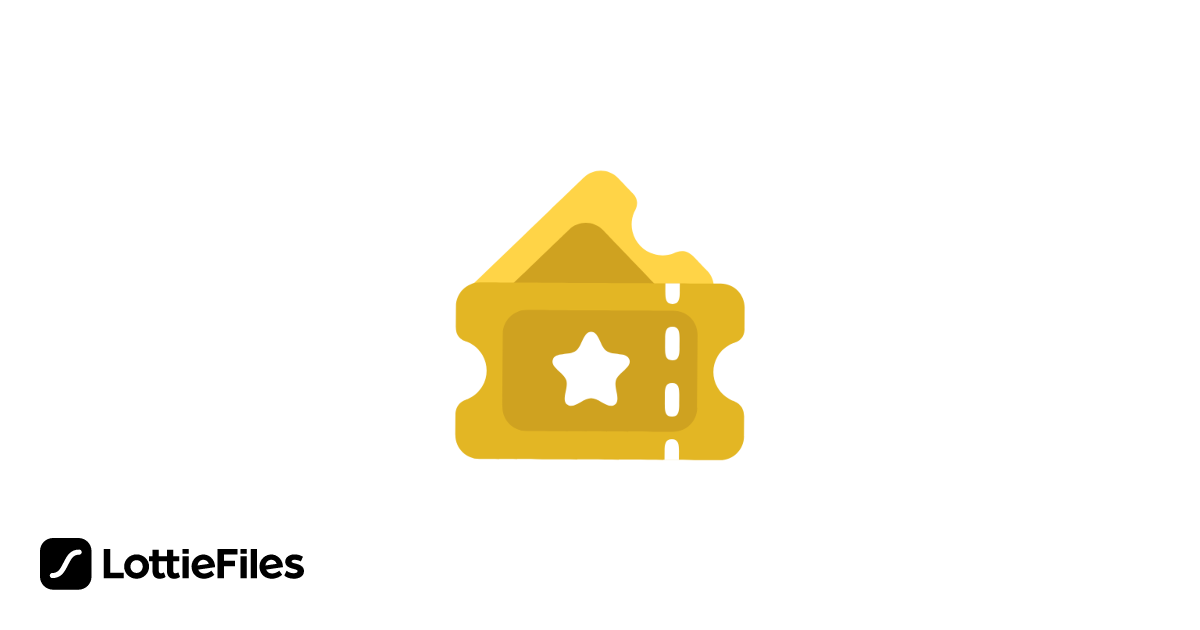 Free Golden Ticket Animation by Reza | LottieFiles