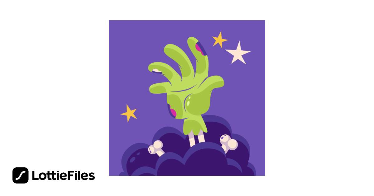 Free Halloween dead hand Animation by Margarita | LottieFiles