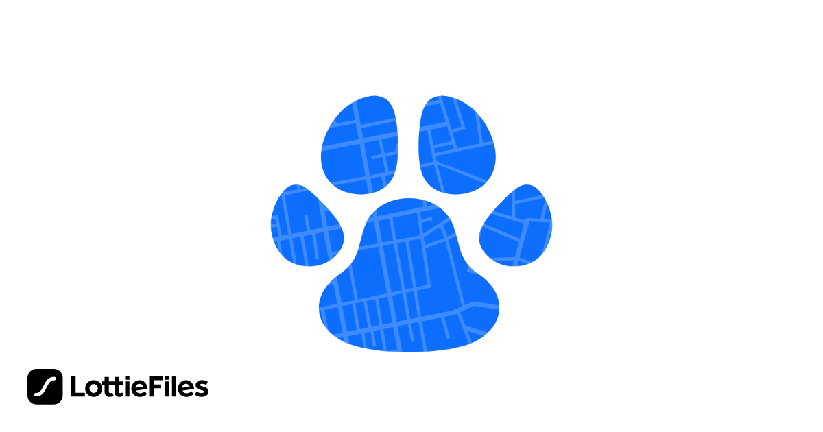 Free Pet paw online application map location service preloader ...
