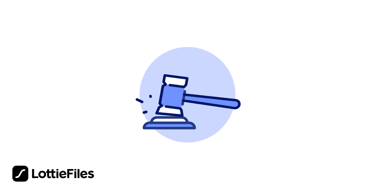 Free Blue law hammer Animation by Tan Tran | LottieFiles