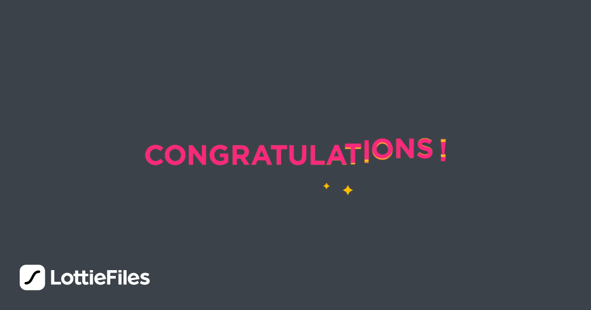 Free Congratulations Animation by Design | LottieFiles