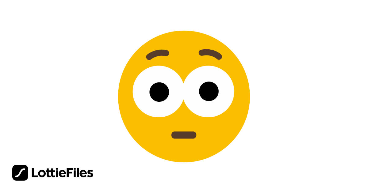 Free Emoji Flushed Face Animation by SIMPOOLI | LottieFiles